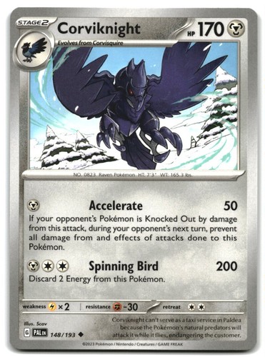Pokemon Trading Card TCG Corviknight #148 | eBay