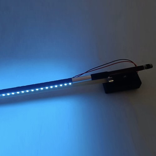4/4 size Violin bow Brazilwood with LED light strip Ebnoy frog Blue ...