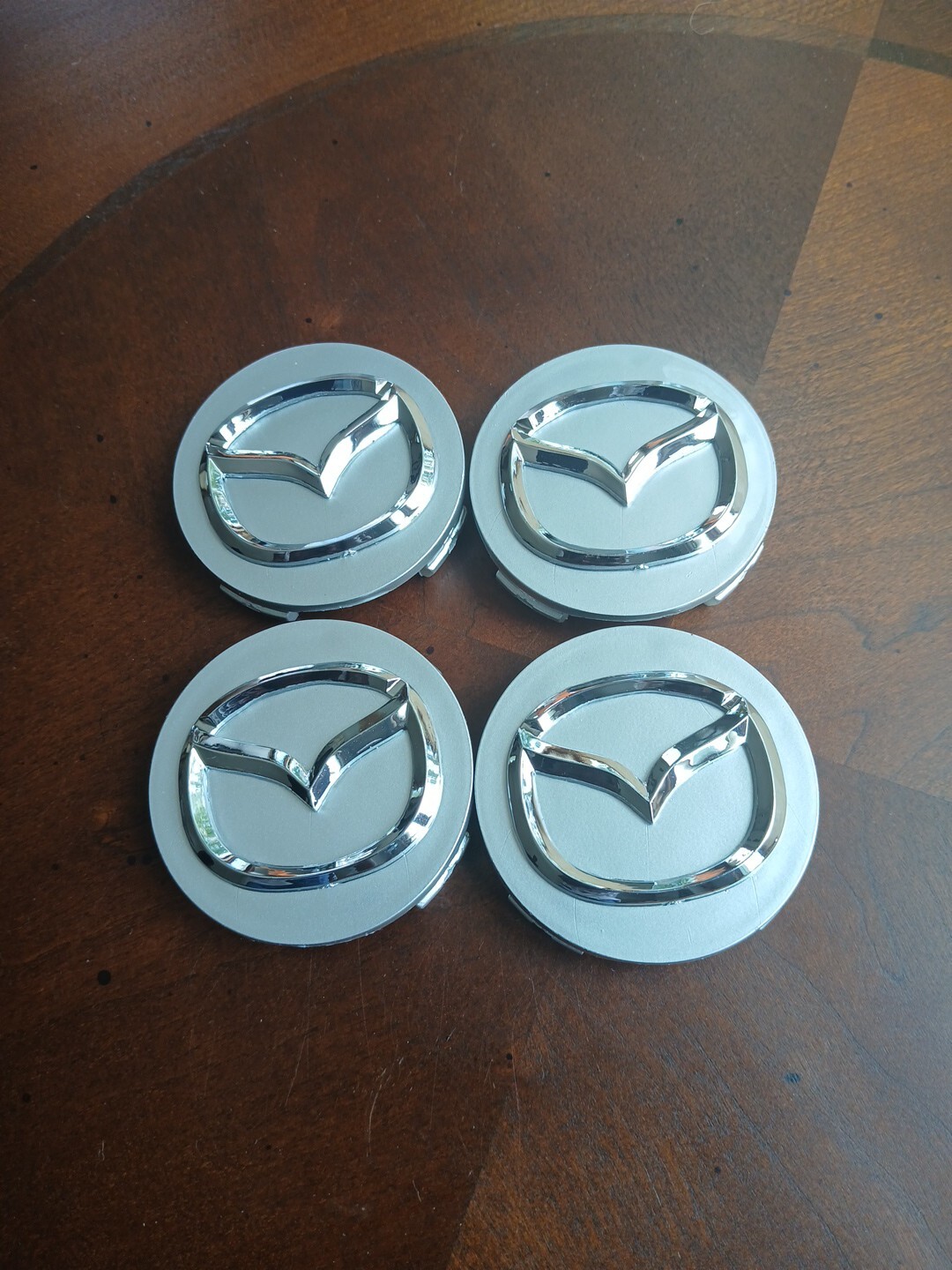 4 X MAZDA 56mm Silver Wheel Center Caps - Mazda 3/5/6, Miata, RX 8, CX ...