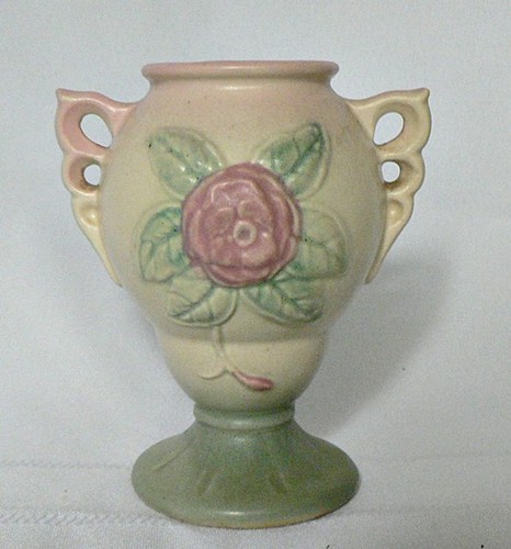 VINTAGE HULL ART POTTERY " OPEN ROSE " 4-3/4" VASE # 131 | eBay