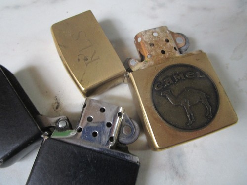 VINTAGE ZIPPO LOT- BRASS CAMEL, BLACK ZIPPO | eBay