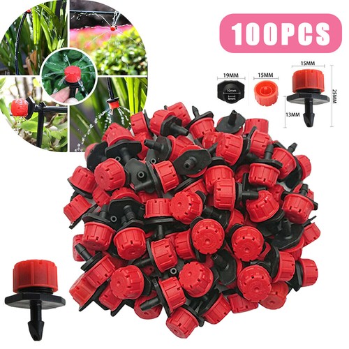 100Pcs Micro Flow Dripper Drip Head Garden Hose Sprinklers Adjustable ...