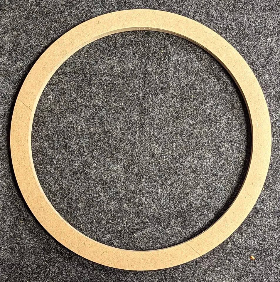 MDF Rings for 12" Speaker Spacer Mounting PAIR Car Audio 3/4" Thick ...