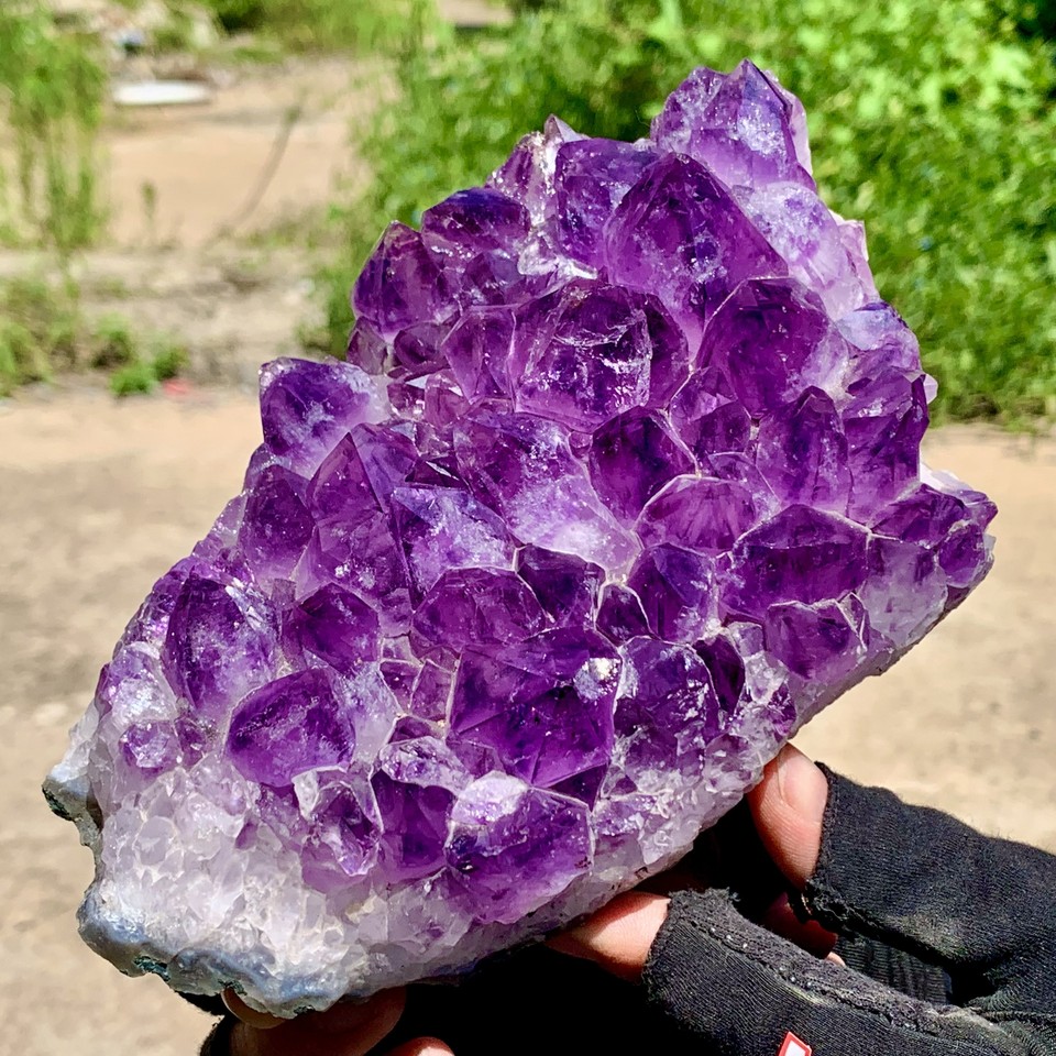 2.49LB Natural Amethyst geode quartz cluster crystal specimen Healing ...