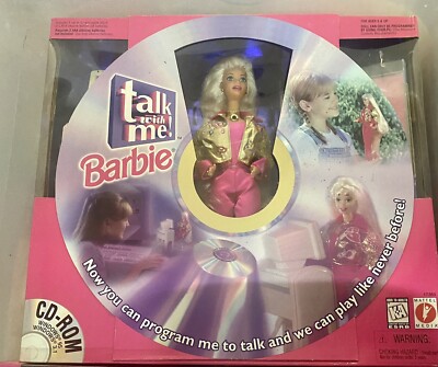 Talk with Me Barbie Doll and CD ROM 1997 Mattel Vintage Collectible New ...
