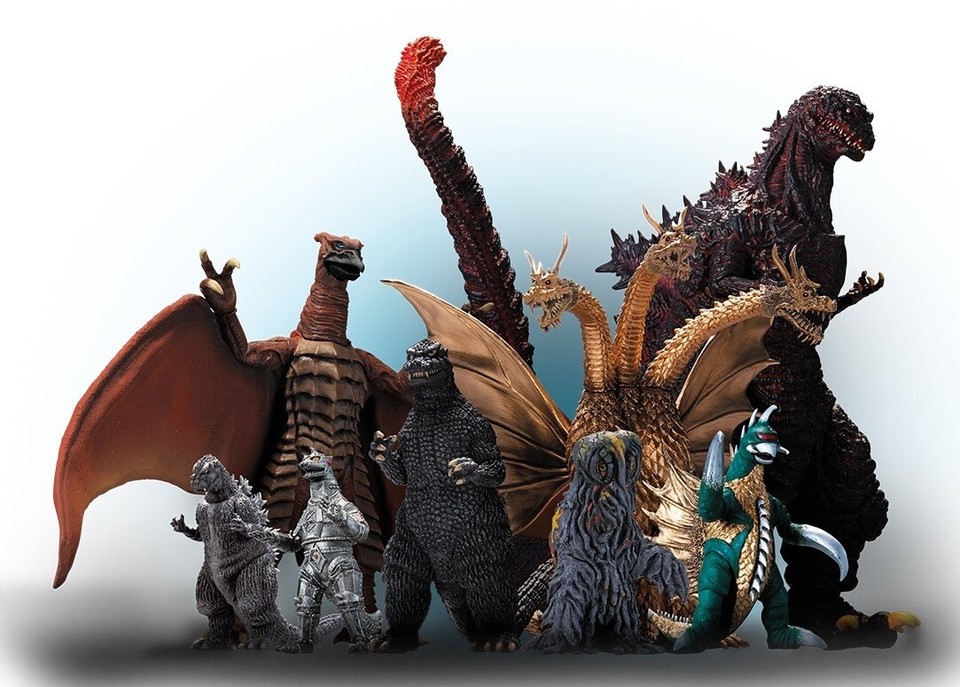 figure only Toho Kaiju Monster Collection 1/700 Godzilla 2 types set ...