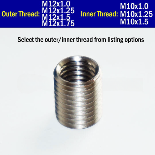Thread Reducer Male M12 Female M10 x1.0 x1.25 x1.5 x1.75 Fitting ...
