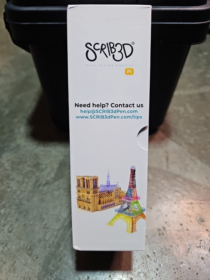 SCRIB3D P1 3D Printing Pen & 3 Color PLA Filament W/Project Guide LCD ...