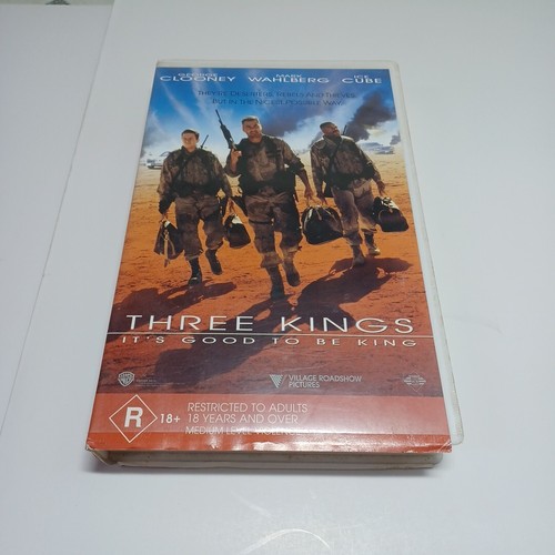 Three Kings VHS Video Tape Geoge Clooney Mark Wahlberg Ice Cube Action ...