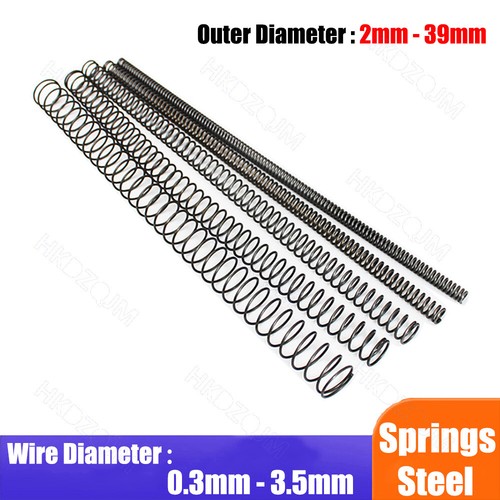 Compression Spring 0.3 - 3.5mm Wire Diameter 300mm Length Small Springs ...