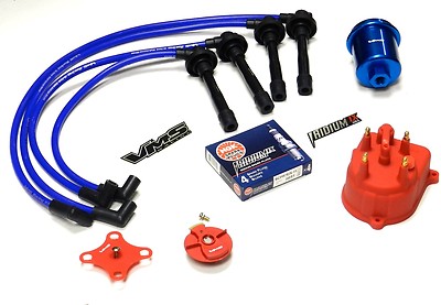 DISTRIBUTOR CAP ROTOR SPARK PLUG WIRE FUEL FILTER 95 HONDA CIVIC D15 ...