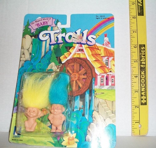 1992 CREATA TROLLS TROLL DOLLS NEW ON WORN CARD #1910 TOY | eBay