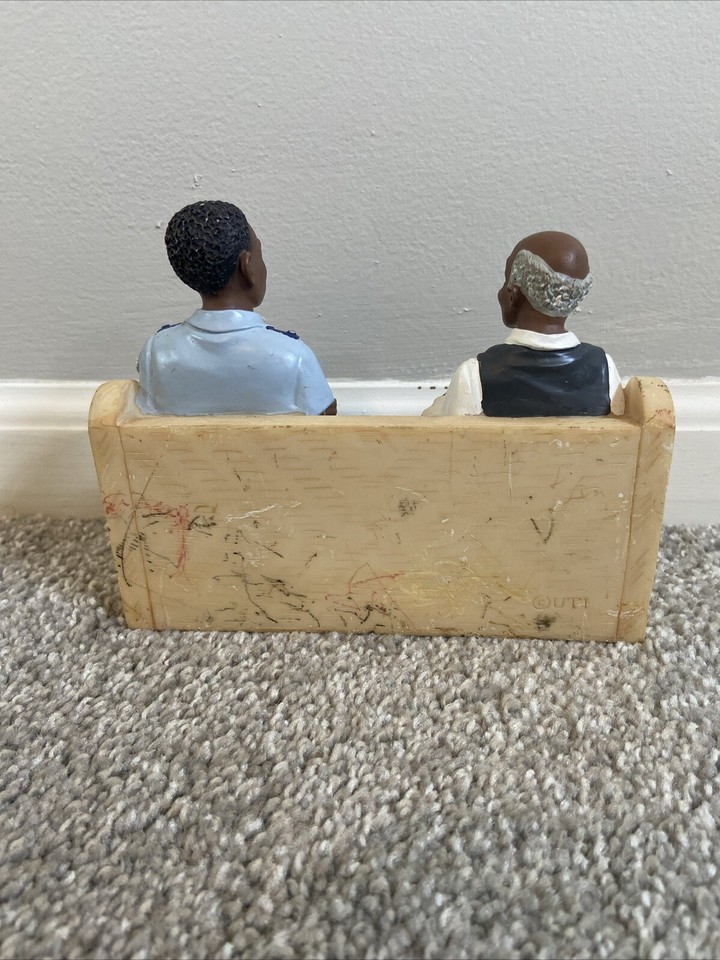 UTI Ebony Treasures African American 2 Church Men Figurine | eBay