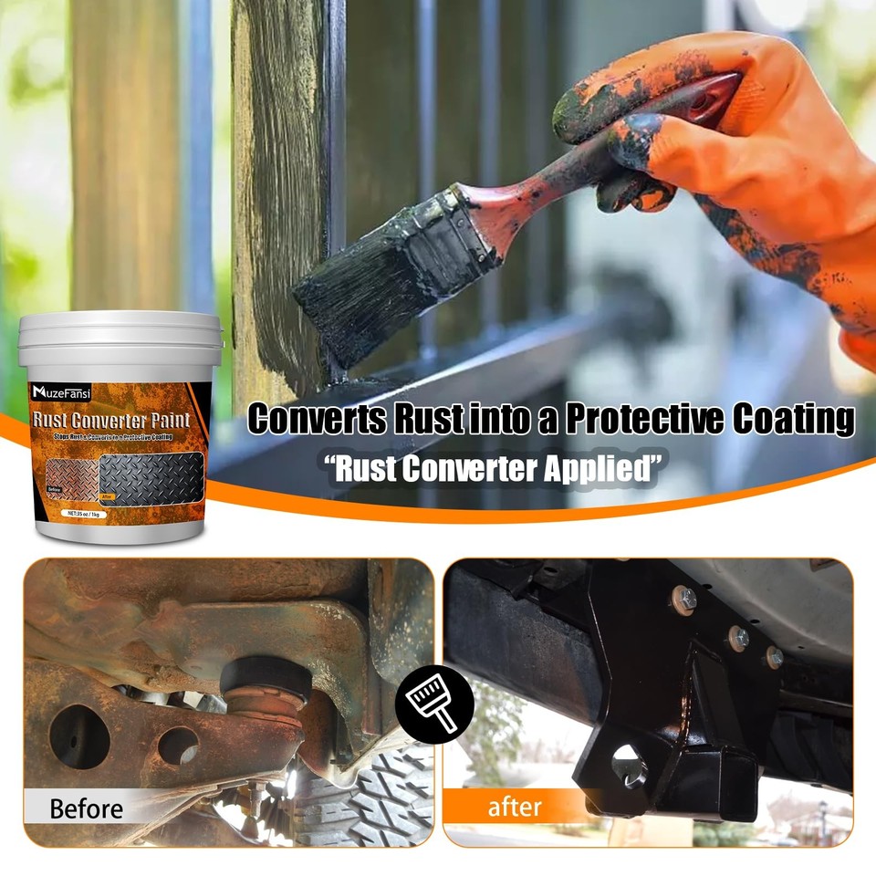 2-in-1 Rust Converter & Metal Primer – Stops Rust, Paint Over Rusted ...
