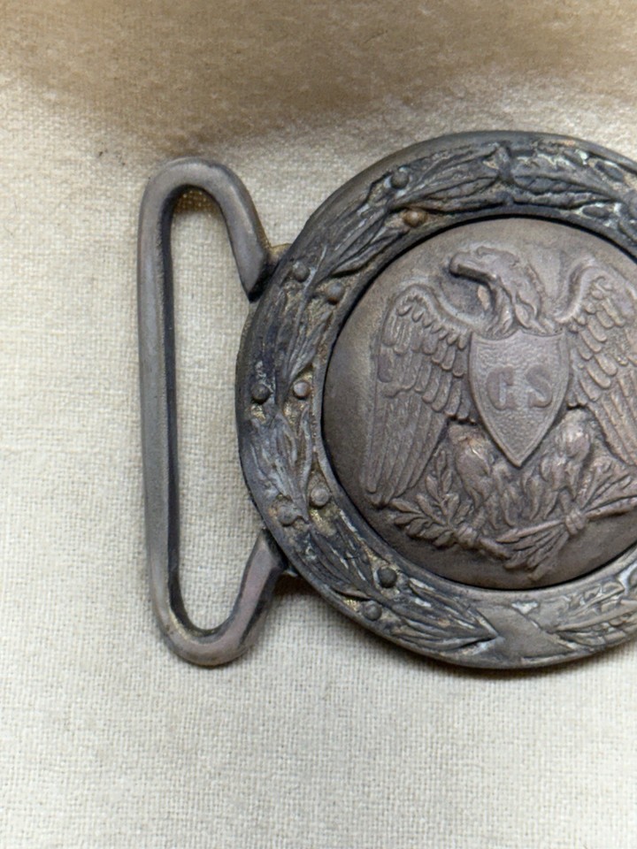 CIVIL WAR CONFEDERATE CSA “C.S.” EAGLE 2-PIECE BELT PLATE BUCKLE | eBay