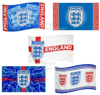 England FA Flag 5x3ft Official Football Flags 150x90cm Euro 2020 Cup ...
