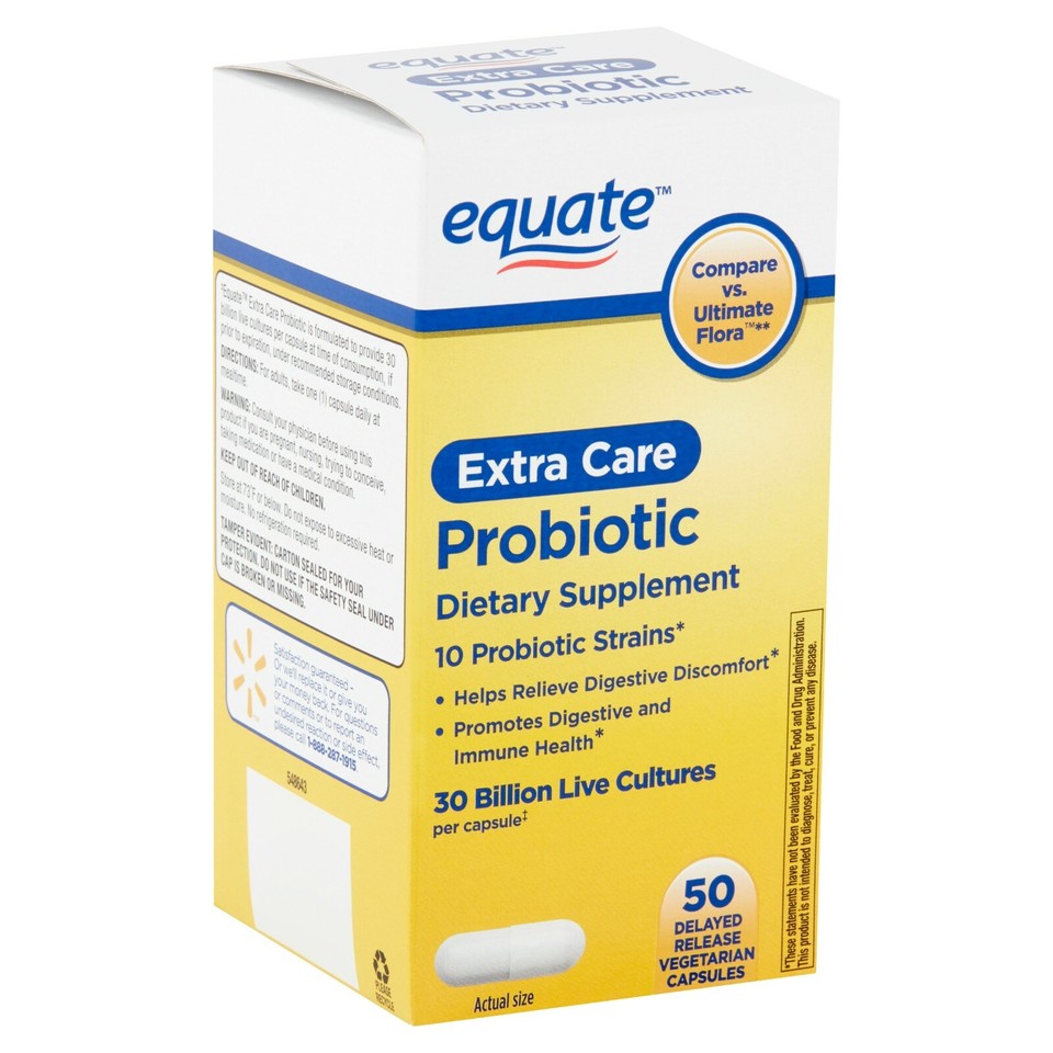 Equate Extra Care Probiotic Capsules Delayed Release 50 Count..+ | eBay