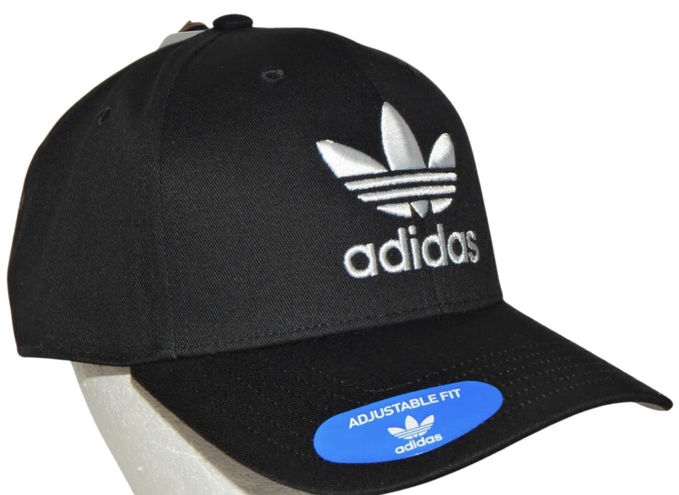 NWT! adidas Originals Icon Precurved Snapback Hat/Cap Black/White ...