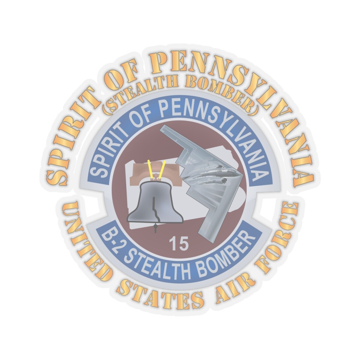 Kiss-Cut Stickers - USAF - B2 - Spirit of Pennsylvania Stealth Bomber X ...