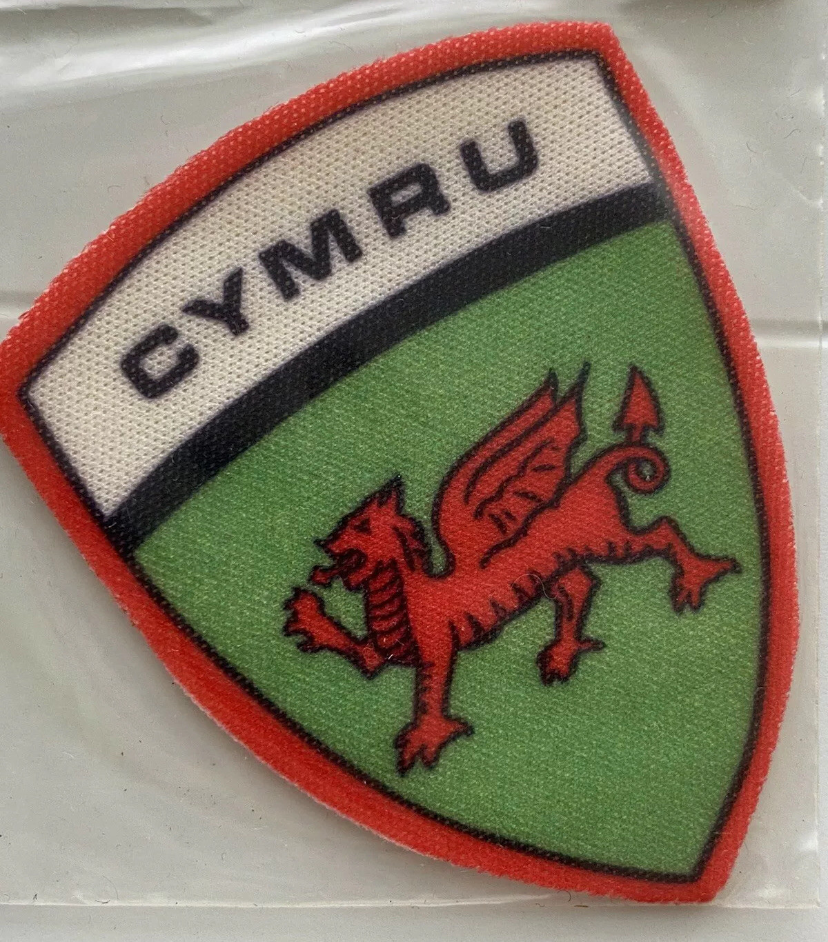 NIP Wales Cymru Welsh Dragon Crest Shield Leomotif Sew-on Souvenir ...
