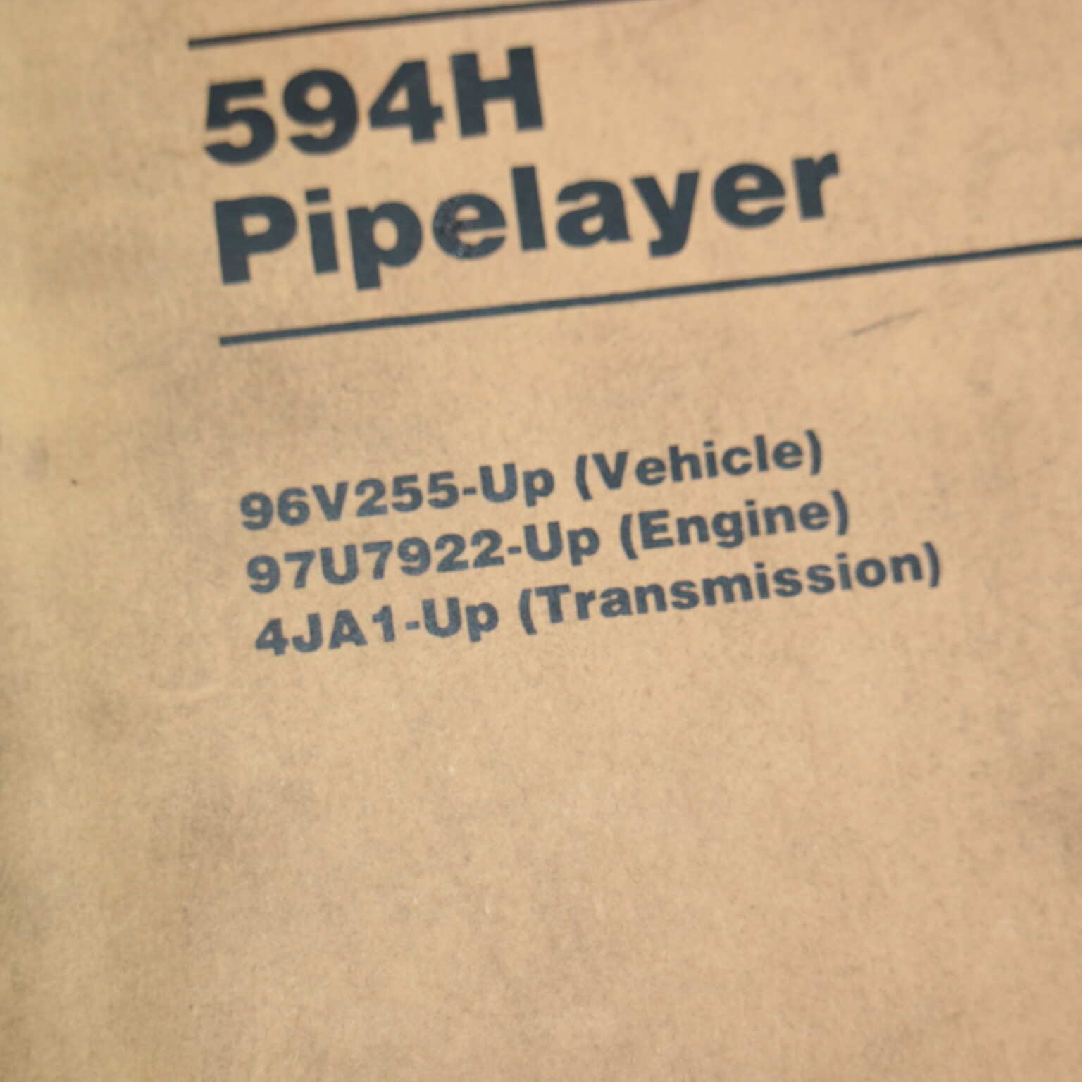 CAT Caterpillar 594H Pipelayer Part Manual Book Catalog tractor crawler ...