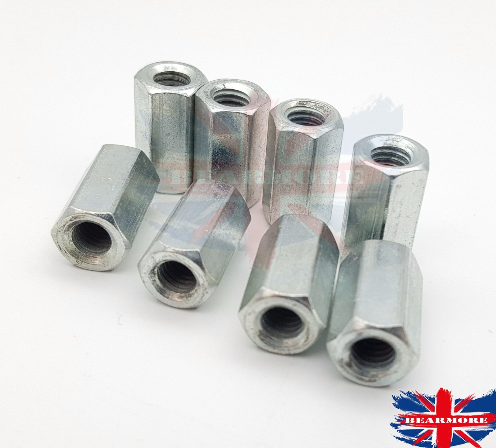 M6 M8 M10 M12 M14 M16 HEX FULLY THREADED STUD ROD CONNECTOR LONG NUT ...