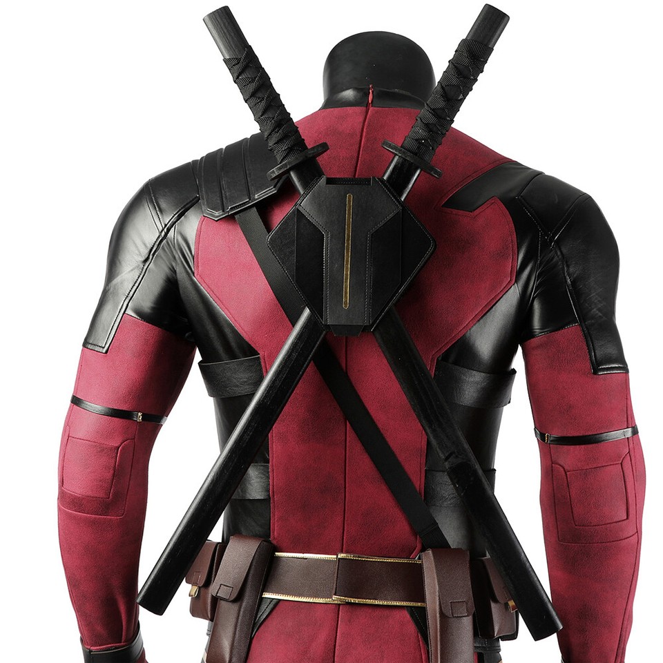 Deadpool 3 Wade Wilson Cosplay Costume Mr. Pool Red Suit Face Shell ...