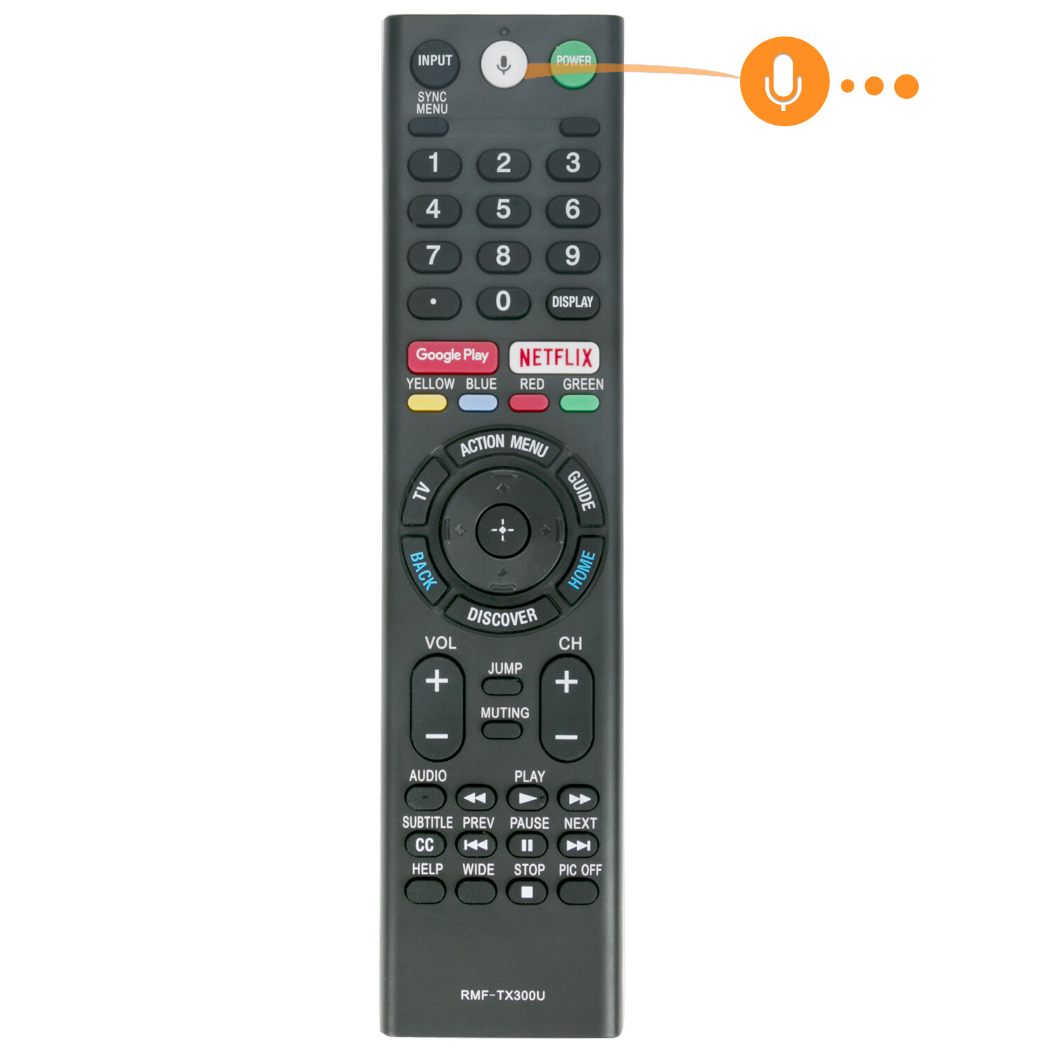 RMF-TX200U Voice Remote Control Replace fit for Sony TV RMF-TX300U RMF ...