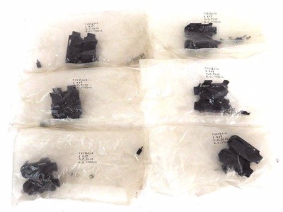 LOT OF 6 NEW AMP 749914-2 CONNECTOR DB9 BACKSHELL/CABLE CLAMP BLACK KIT ...