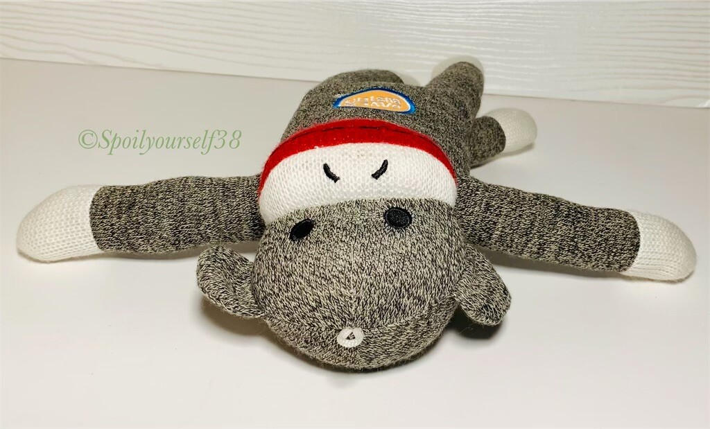 Dave And Busters Sock Monkey 15" Plush Stuffed Animal Gray | eBay