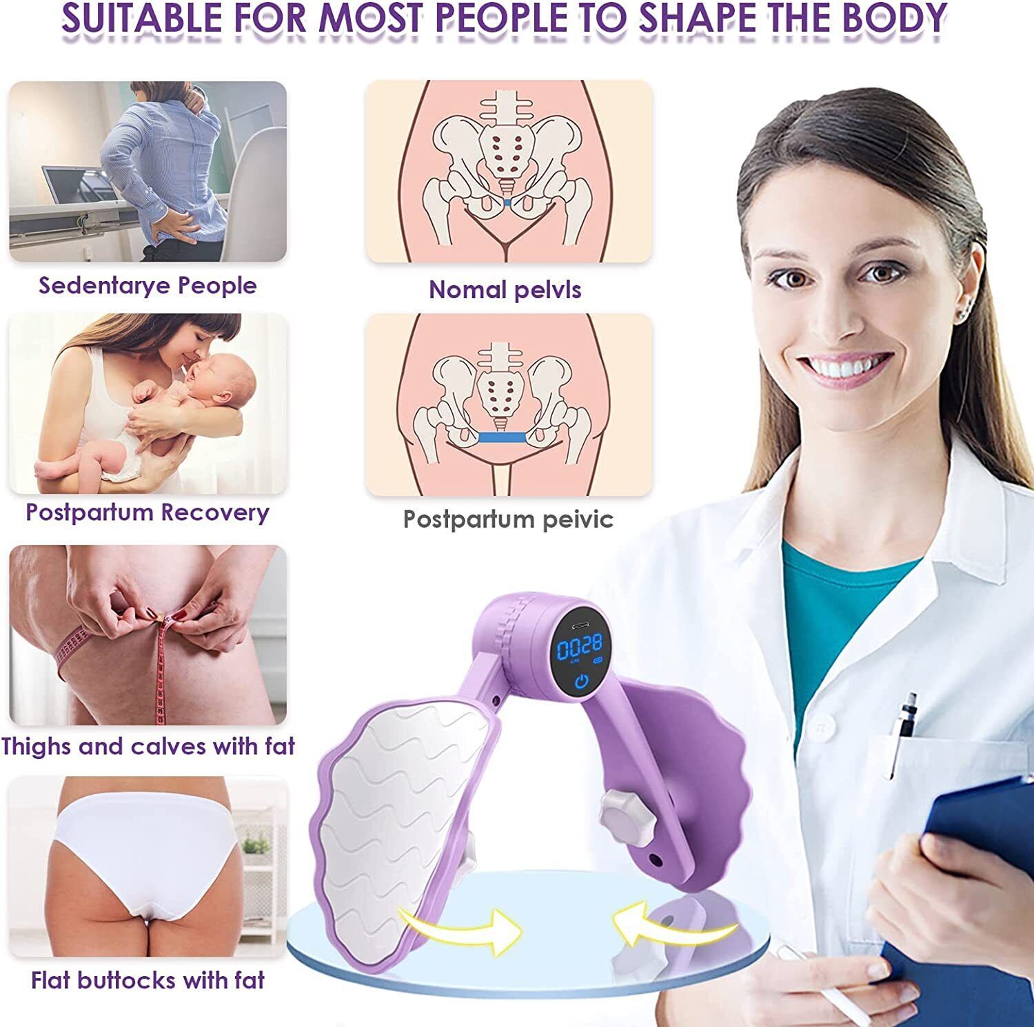 NEW Pelvic Floor Muscle Training Inner Thigh Exerciser Leg Hip Trainer ...