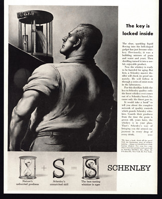 1956 SCHENLEY WHISKEY THE KEY IS LOCKED INSIDE VINTAGE PRINT AD | eBay