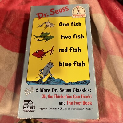 Dr. Seuss One Fish Two Fish Red Fish Blue Fish VHS video tape | eBay