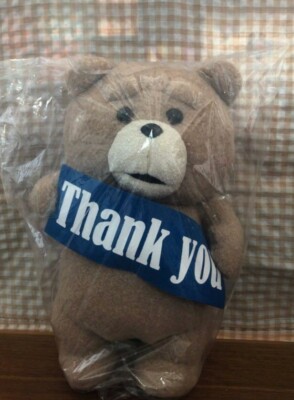 Jaia: Ted 2 Soft Plush Japan. Holding "Thank You" sign.30cm x 18cm ...