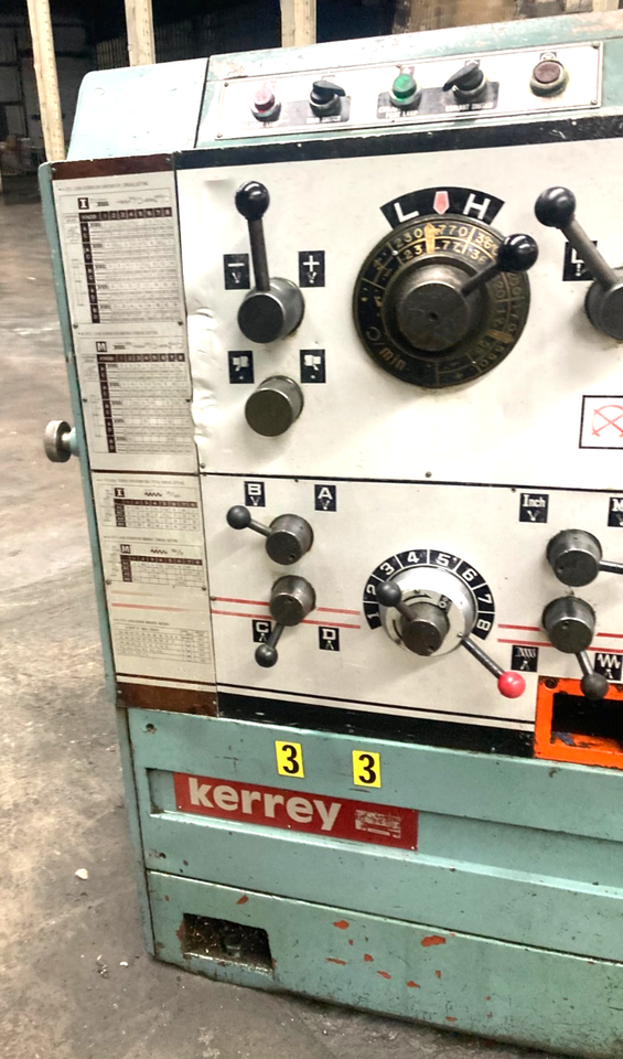 Kerry TOOLROOM lathe 24 x 80 " INCH METRIC STEADY 18" CHUCK +++ MODEL ...