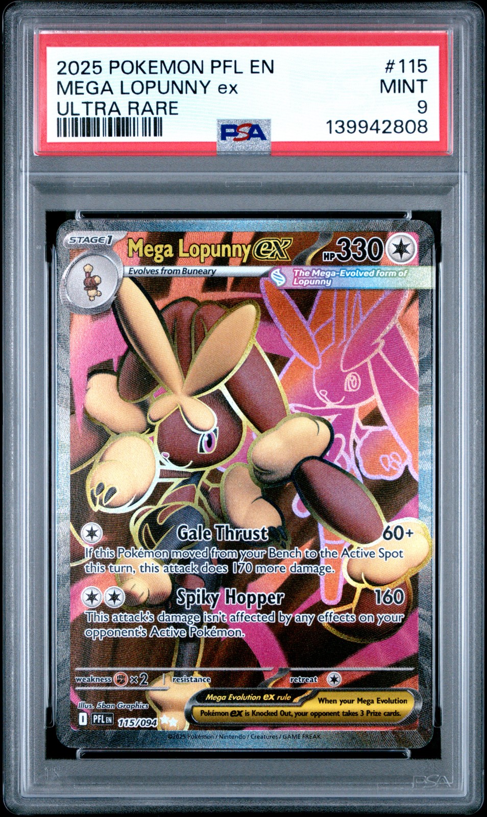 Mega Lopunny ex 115/94 | Ultra Rare Card | Phantasmal Flames