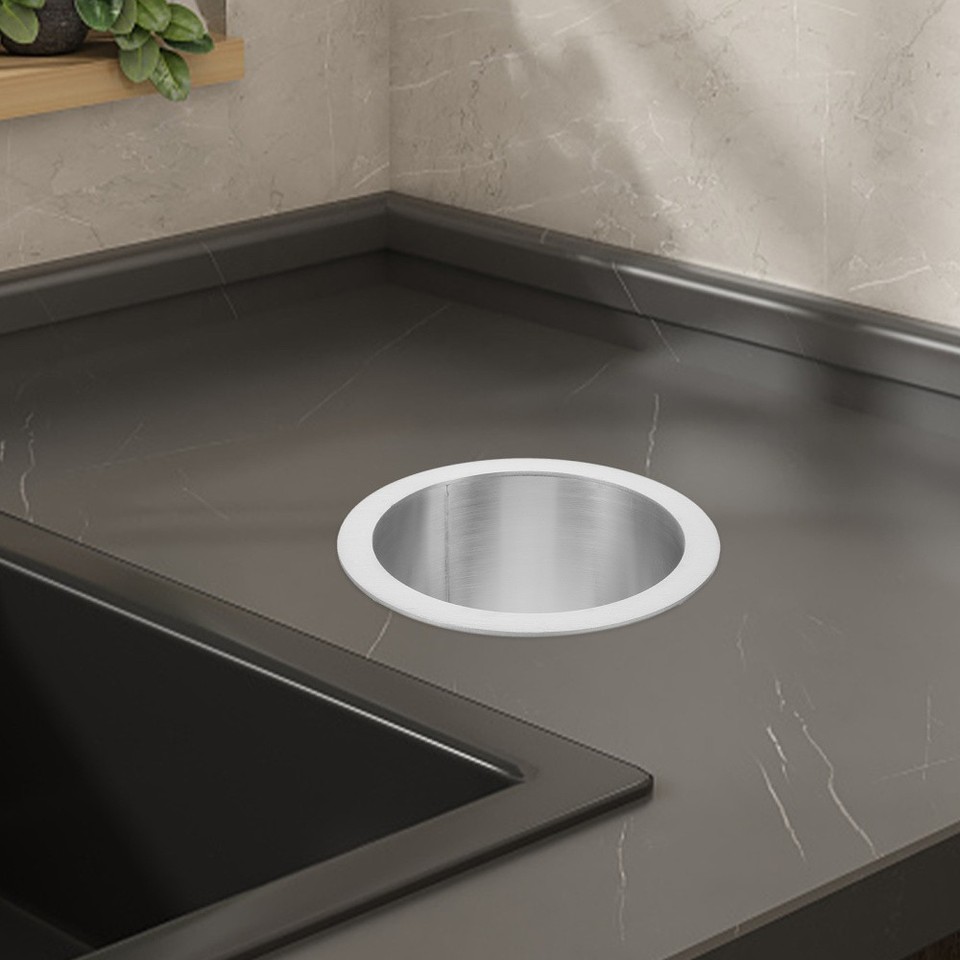 Stainless Steel Garbage Trough Trash Grommet Office Inserted Chutes ...