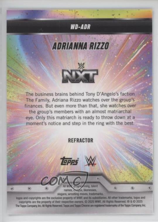 2025 Topps Chrome WWE Women's Division Refractor Adriana Rizzo #WD-ADR ...