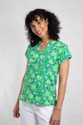 Weird Fish Alia Organic Cotton Printed Jersey Top | eBay UK