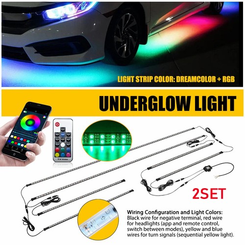 LED 12X Widely used in Car Double Row Strip RGB Dream Light Strip Neon ...