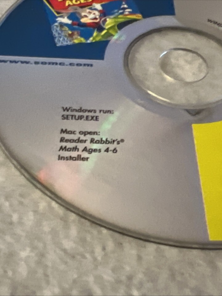 Reader Rabbit Math Ages 4-6 Award Winning the Learning Company | eBay