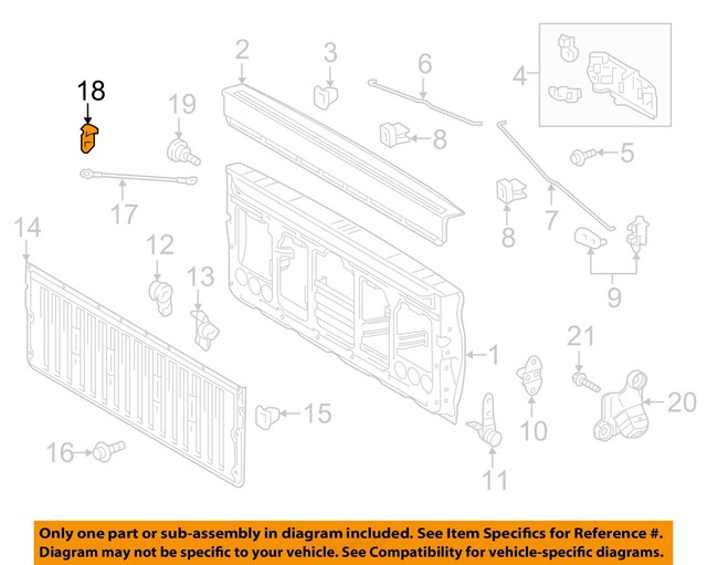 Toyota OEM 2016 Tacoma Tail Gate Tailgate Hatch-check Strap Stopper ...