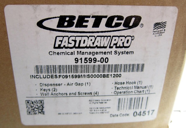 Betco Fastdraw Pro 91599-00 Chemical Management System AirGap 4 Product ...