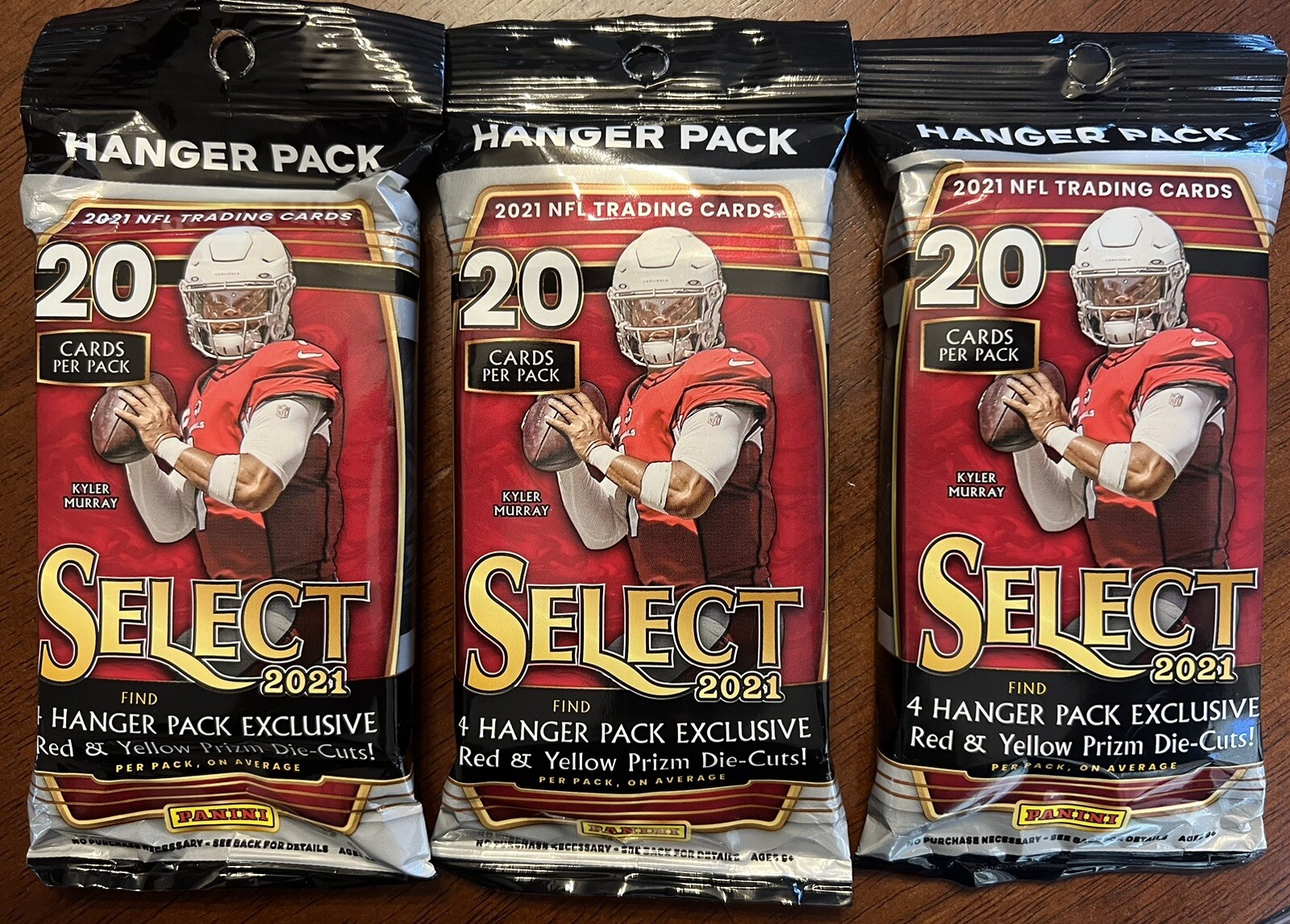 2021 Panini Select NFL Football Hanger Pack Red & Yellow 20 cards Lot ...