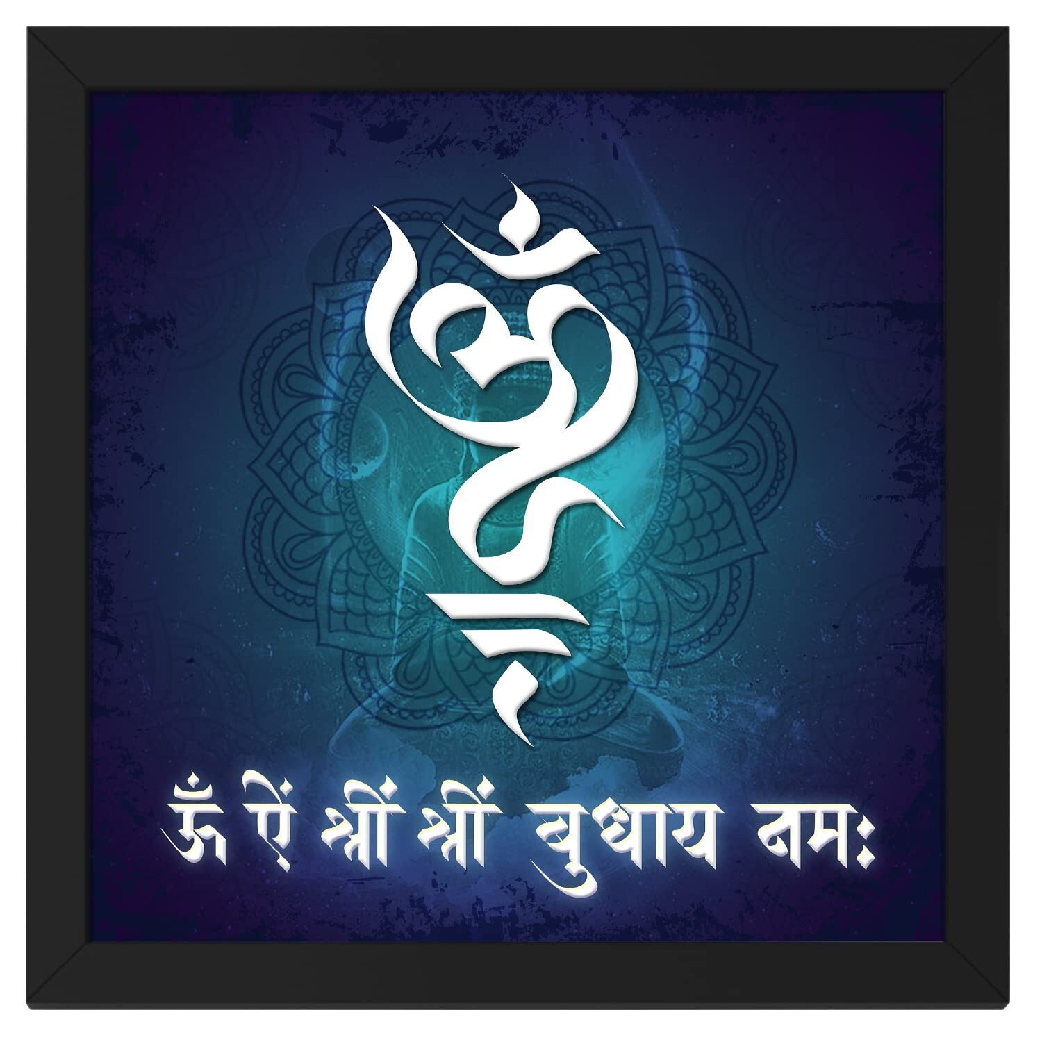 Abstract Wall Art Of Budh Dev Beej Mantra Painting With Frame | eBay