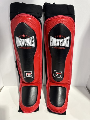 New COMBAT CORNER SPAR SHIN PADS MMA & Thai Boxing Large | eBay