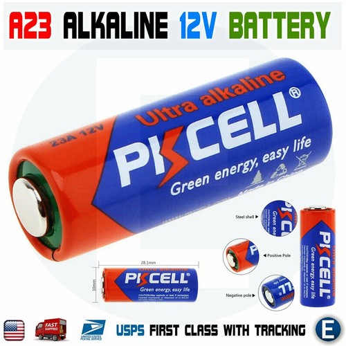 12V Battery A23 MN21 23AE 21/23 23A VR22 LRV08 Alkaline PKCELL Remote ...