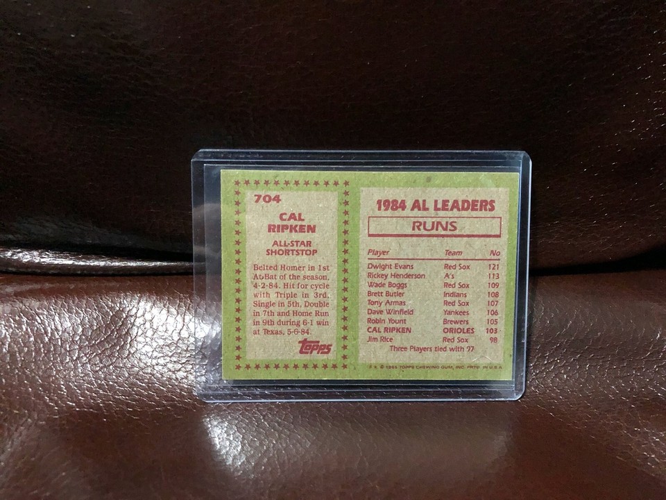1985 Topps Cal Ripken Jr. # 704 Orioles | eBay