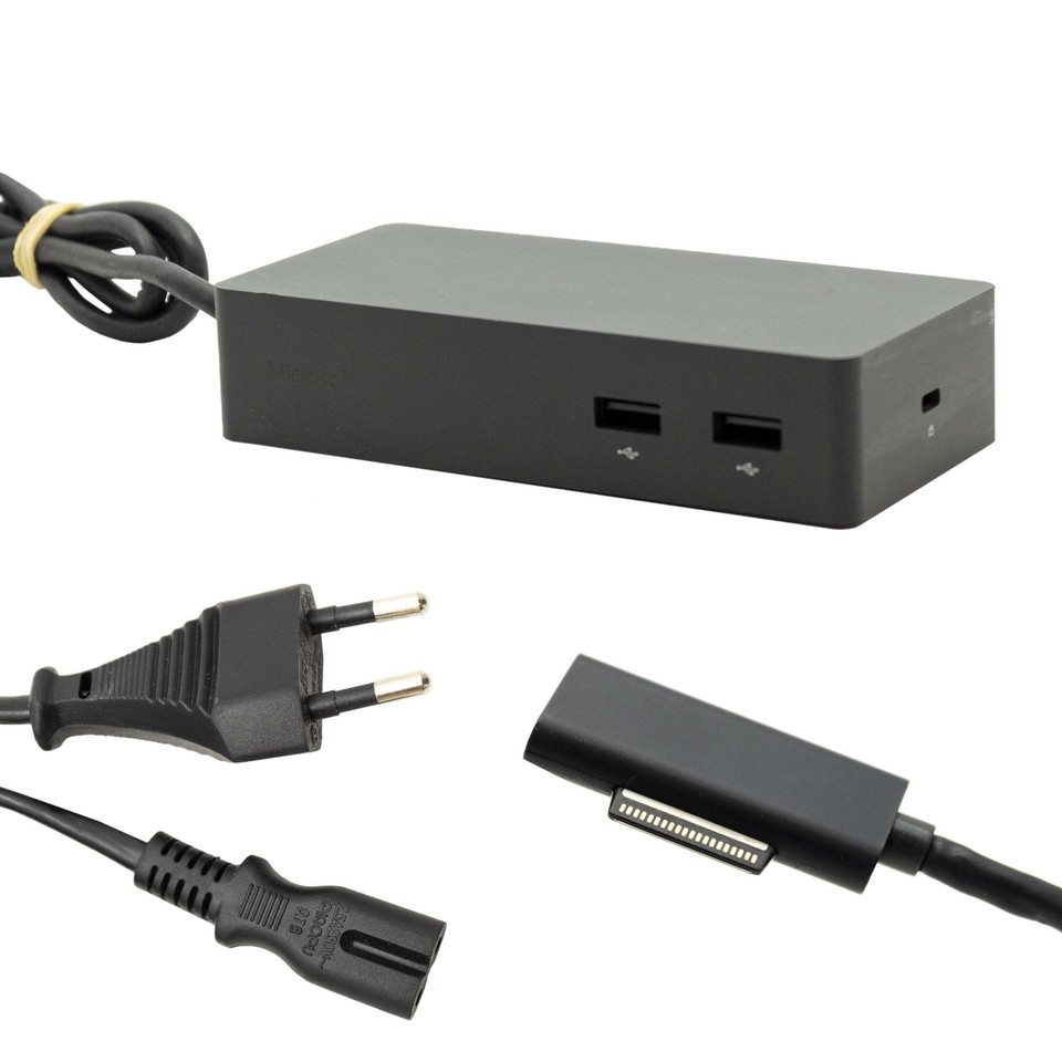 MICROSOFT SURFACE BOOK 2 DOCKING STATION ADAPTER + POWER SUPPLY PD9 ...