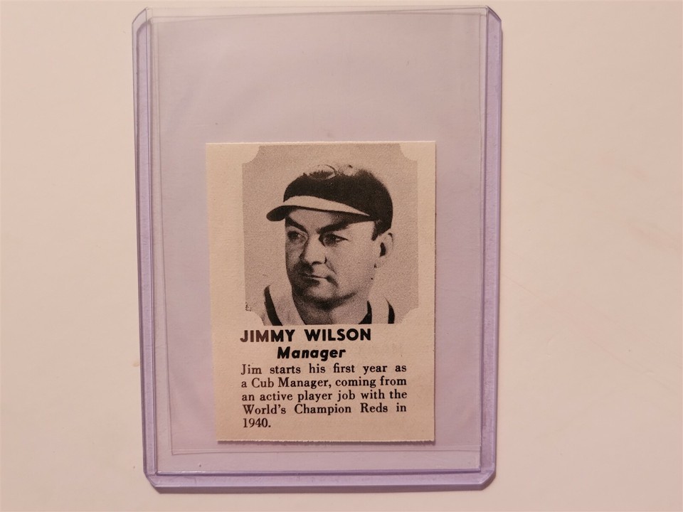 Hank Leiber & Jimmy Wilson 1941 Baseball Oddball Cut Out Panel Cubs | eBay